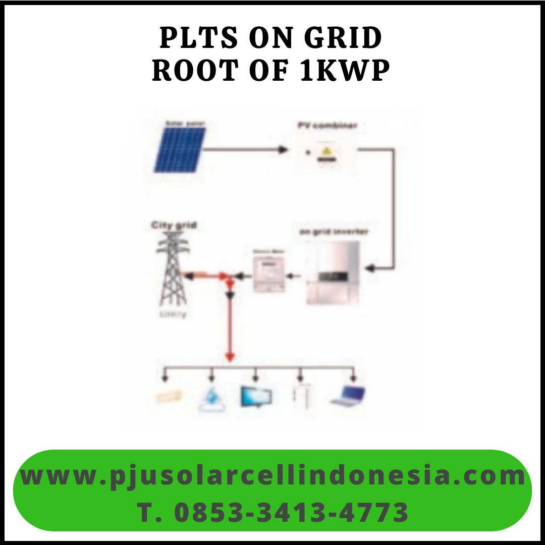 PLTS ON GRID ROOF TOP 1KWP,INSTALASI PLTS ON GRID